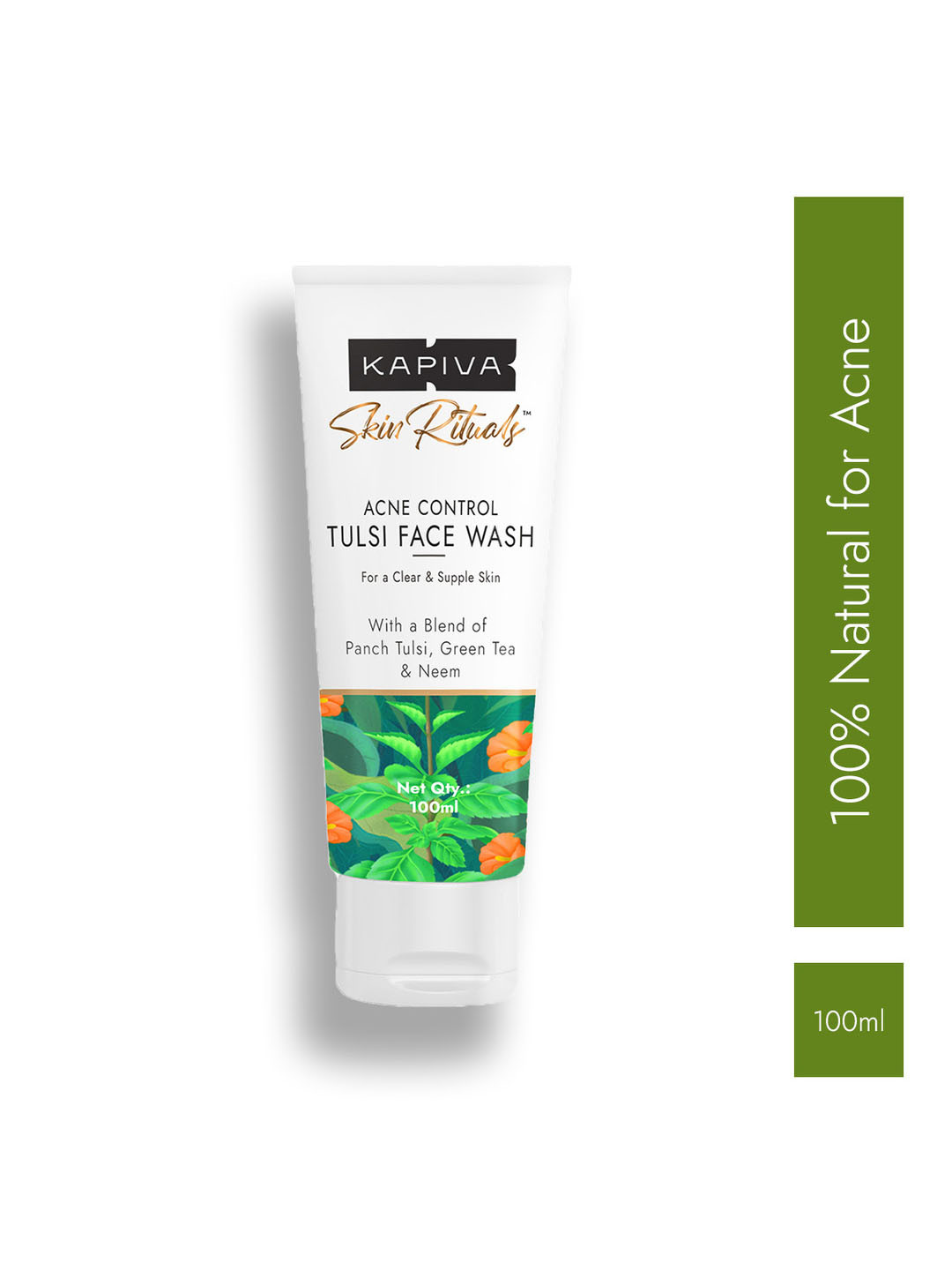 Buy Kapiva Acne Control Tulsi Face Wash For Active Acne & Scars 100ml ...