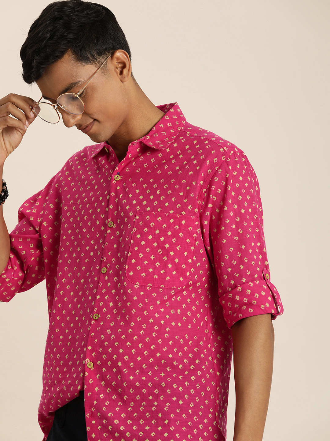 Buy Taavi Block Print Legacy Pure Cotton Printed Casual Shirt - Shirts ...