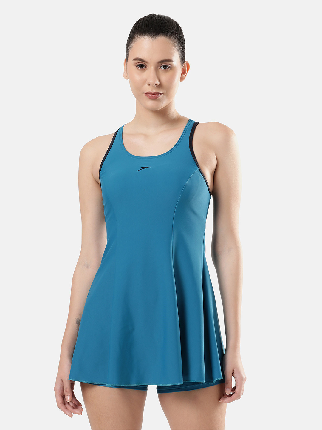 Buy Speedo Women Racer Back Swimdress With Boyleg - Swimwear for Women ...