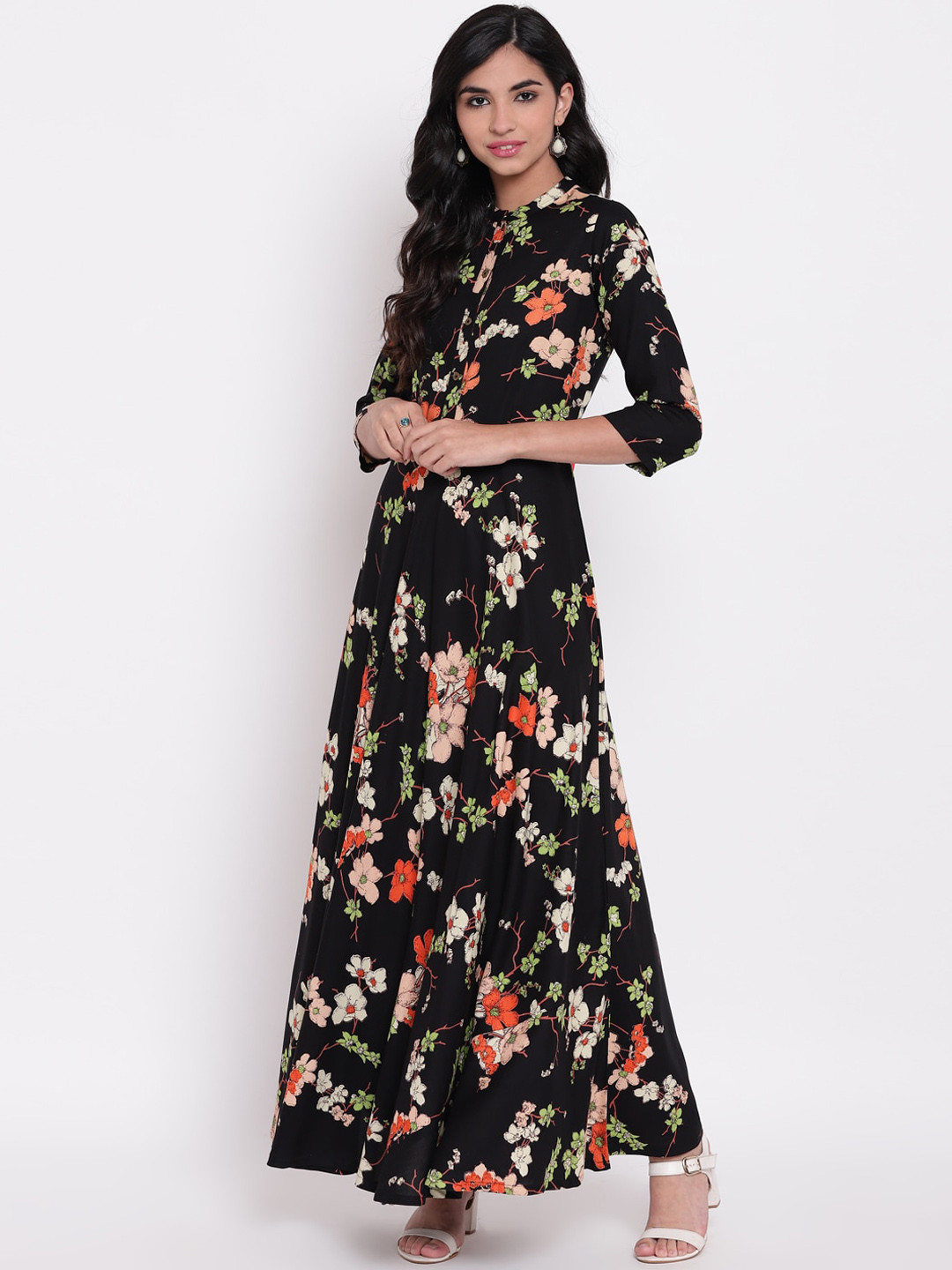 Buy Divena Plus Size Floral A Line Maxi Dress - Dresses for Women ...
