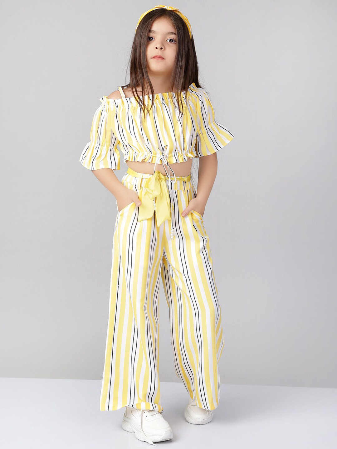 Buy Naughty Ninos Girls Striped Top With Trousers - Clothing Set for ...