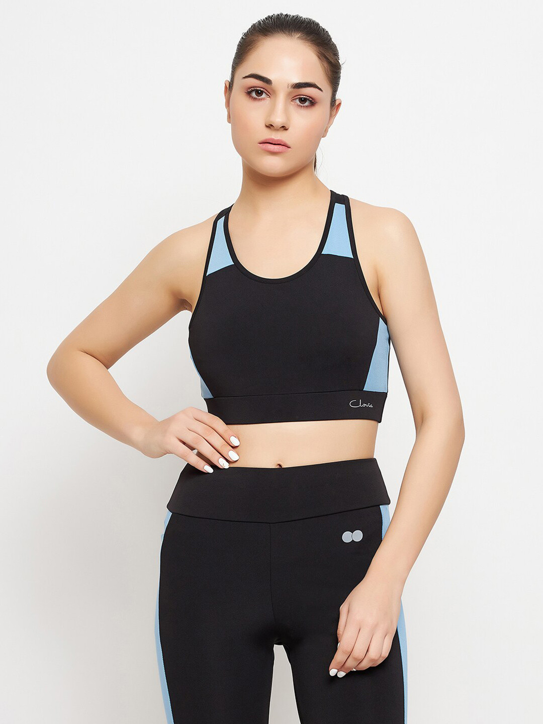 Buy Clovia Lightly Medium Impact Padded Racerback Sports Workout Bra ...