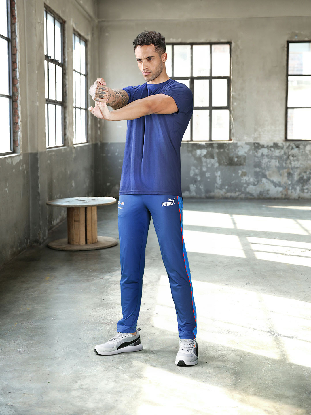 Buy PUMA Motorsport Men BMW MT7 Printed Striped Dry Cell Slim Fit Pants ...