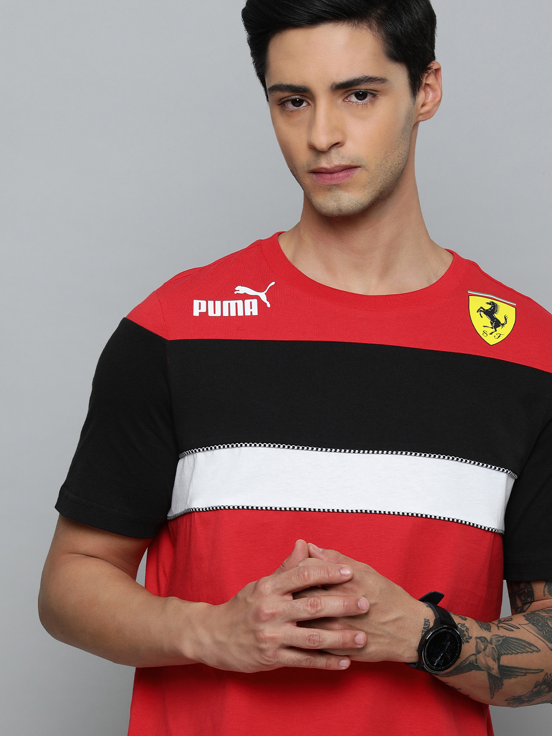 Buy PUMA Motorsport Colourblocked Regular Fit Brand Logo Printed Pure ...