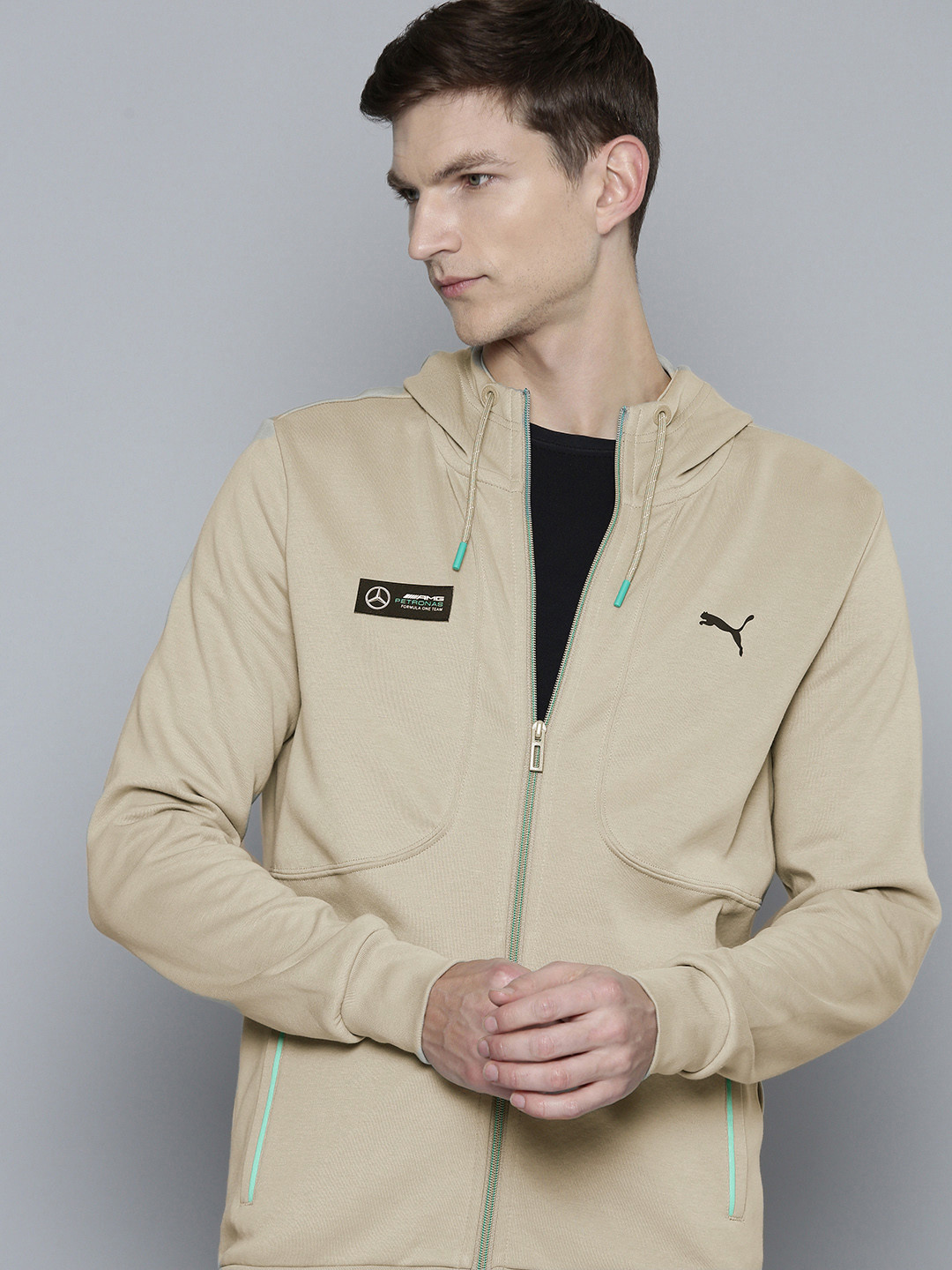 Buy PUMA Motorsport Brand Logo Printed Mercedes AMG Petronas Bomber ...