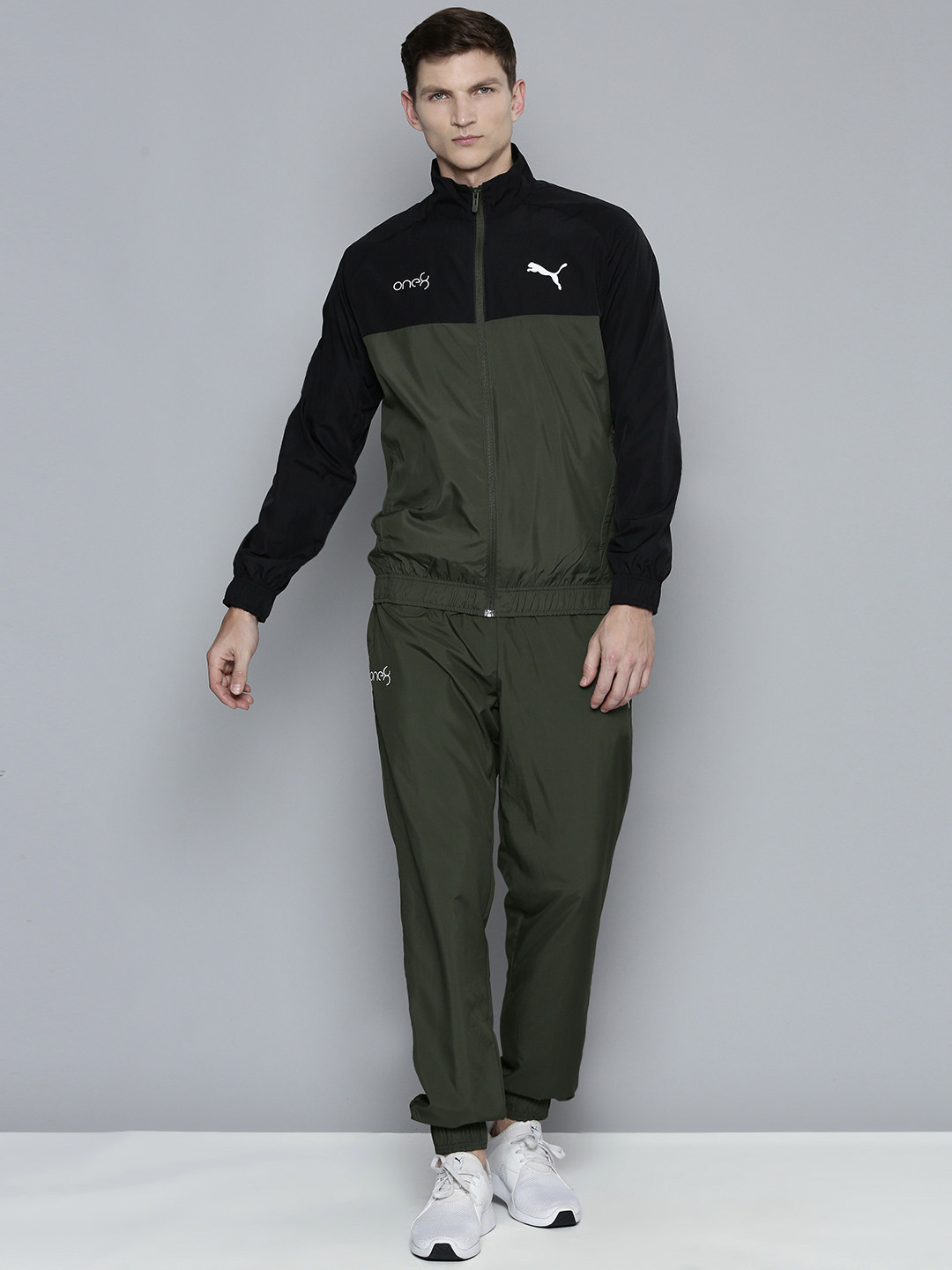 Buy One8 X PUMA Men Virat Kohli Raglan Sleeves Jacket And Mid Rise ...