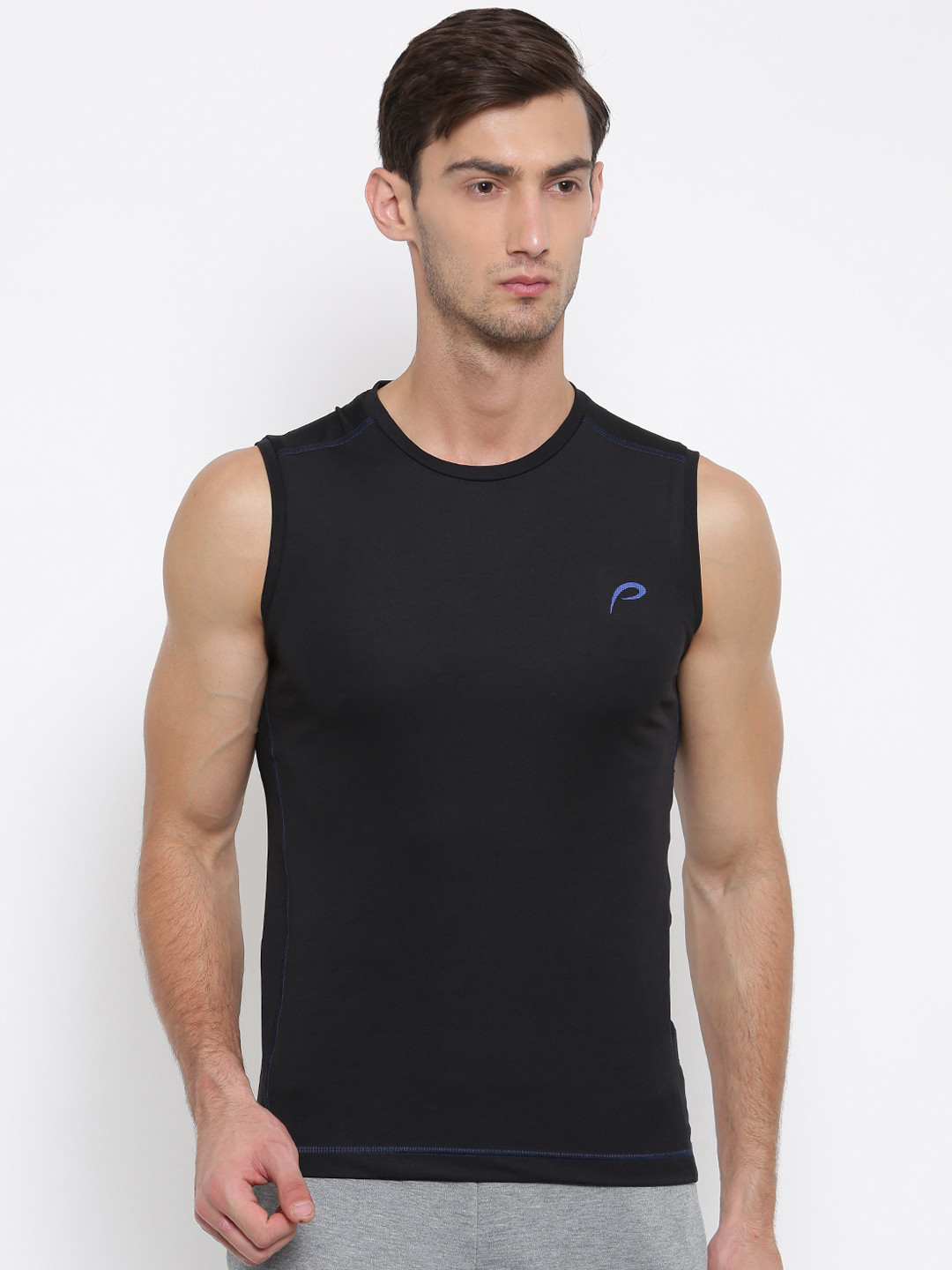 Buy Proline Active Men Black Solid Round Neck Training T Shirt ...