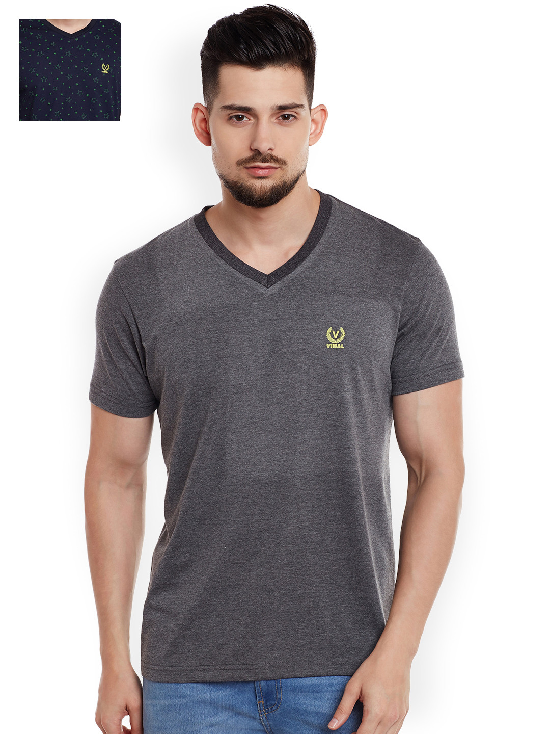 Buy VIMAL Pack Of 2 T Shirts - Tshirts for Men 2153516 | Myntra