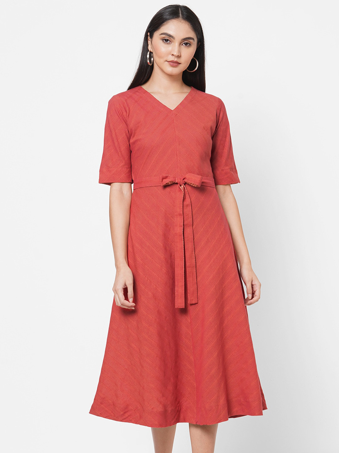 Buy KAMI KUBI Maroon Midi Dress - Dresses for Women 21539142 | Myntra