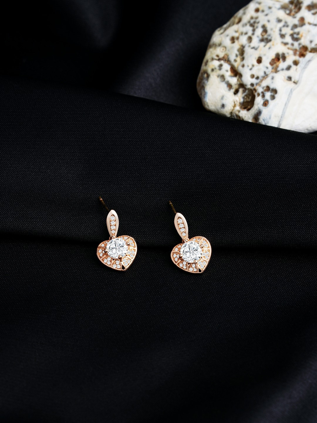 Buy AMI Rose Gold Plated Contemporary Studs Earrings - Earrings for ...