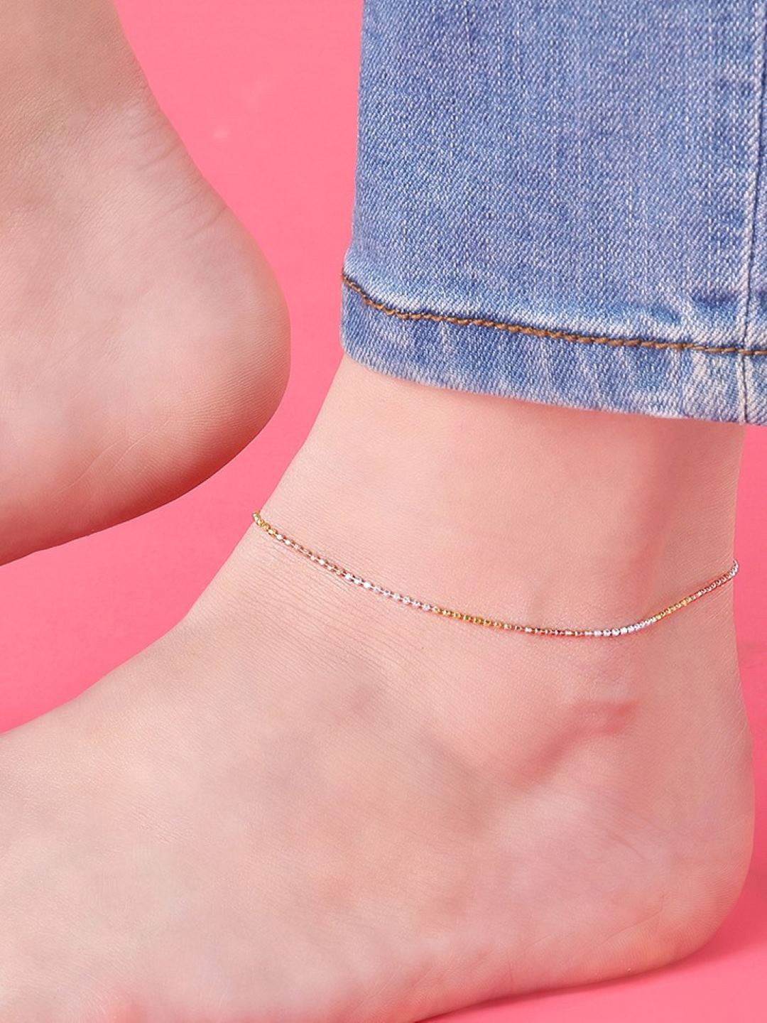 Buy Zavya 925 Sterling Silver Rhodium Plated Anklet - Anklet for Women ...