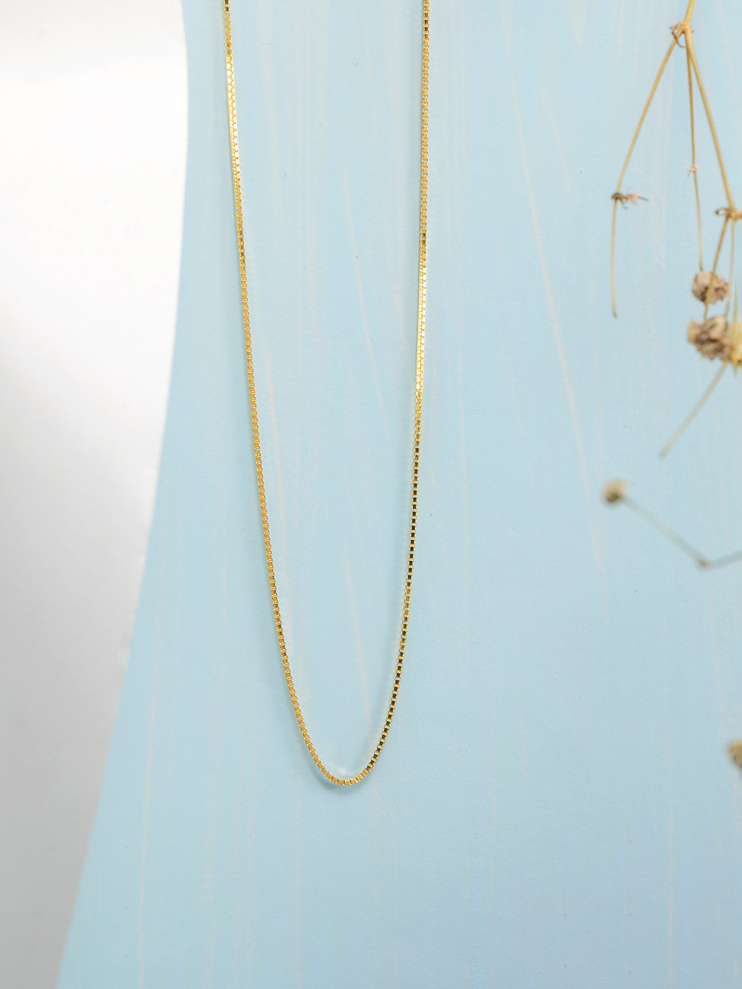 Buy Zavya Sterling Silver Gold Plated Chain - Necklace And Chains for ...