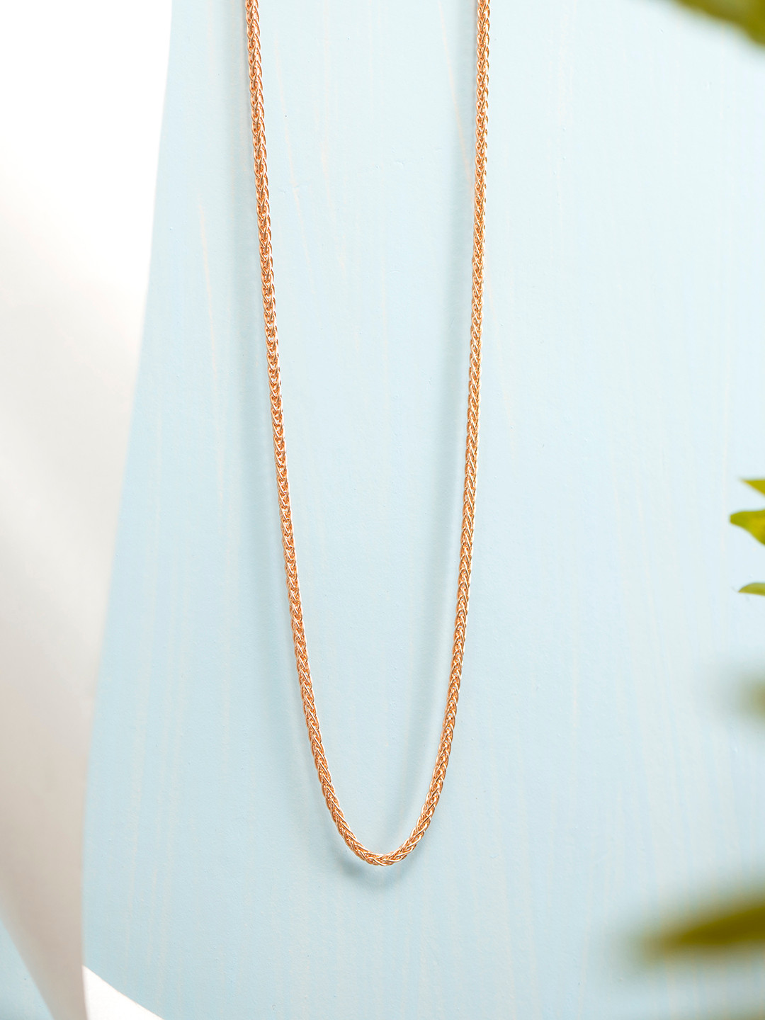 Buy Zavya Sterling Silver Rose Gold Plated Chain - Necklace And Chains ...