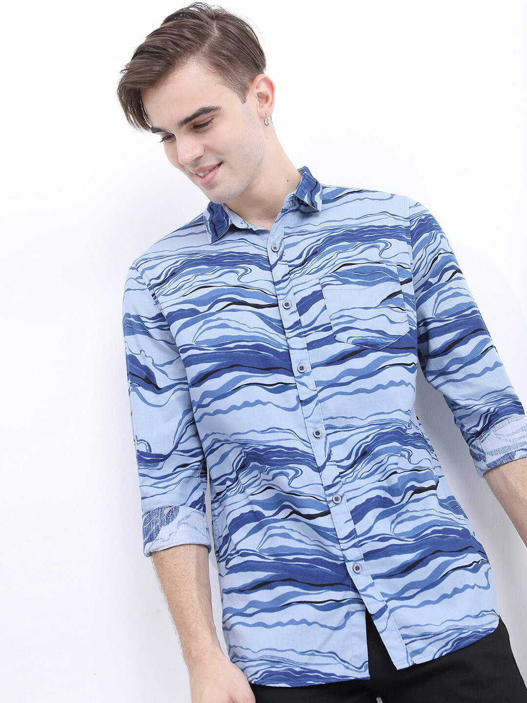 Buy KETCH Men Slim Fit Printed Casual Cotton Shirt - Shirts for Men ...
