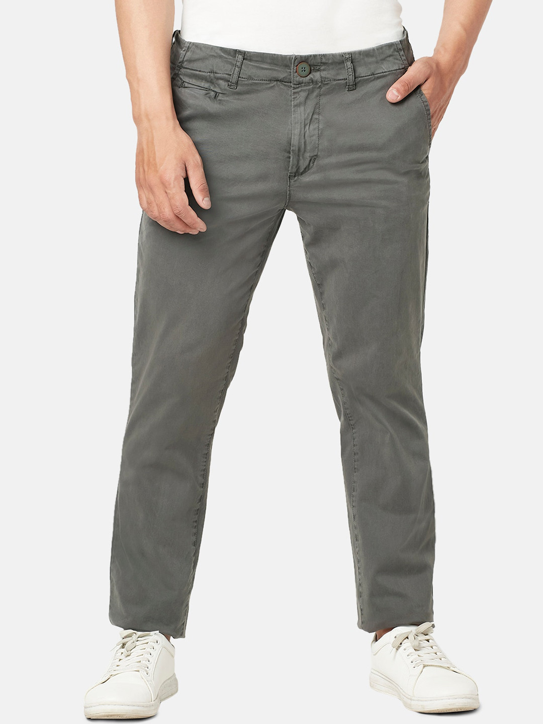 Buy Urban Ranger By Pantaloons Men Slim Fit Trousers - Trousers for Men ...