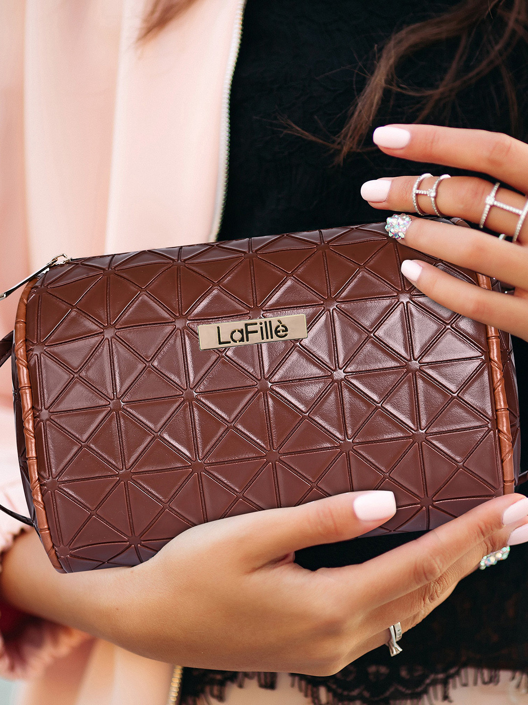 Buy LaFille Geometric Textured Sling Bag - Handbags for Women 21552074 ...