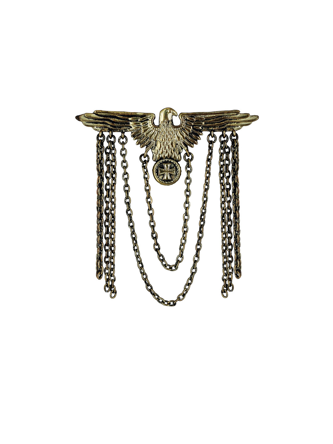 Buy Mahi Men Gold Plated Flying Eagle Chain Shervani Brooch - Brooch ...