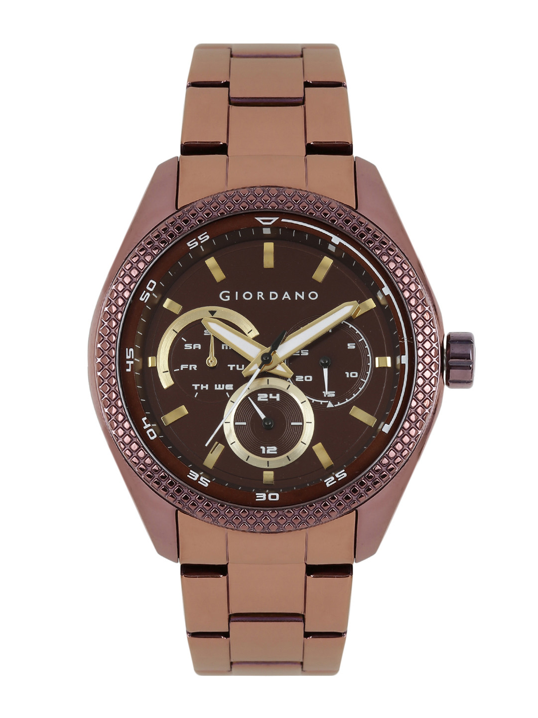 Buy GIORDANO Men Burgundy Analogue Watch 1696 44 - Watches for Men ...