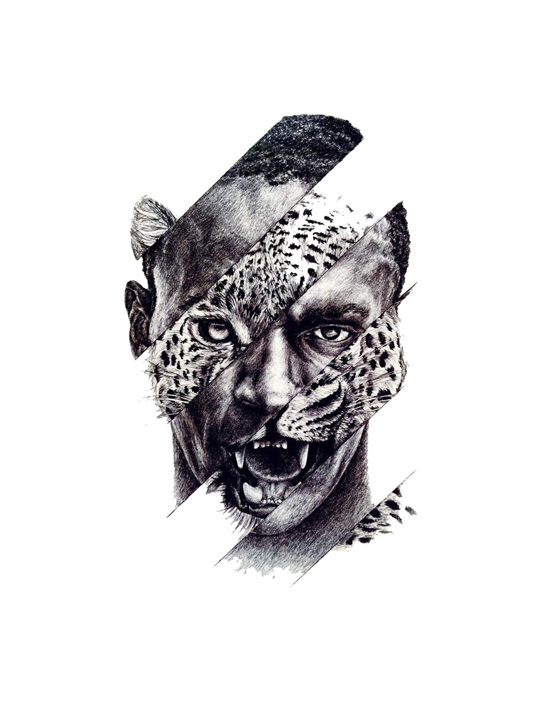 Buy S.A.V.I. 3D Roaring Human Cheetah Face Water Proof & Long Lasting ...