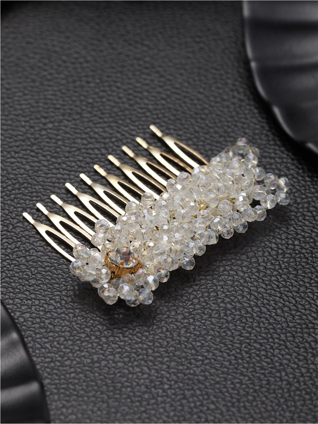 Buy Jazz And Sizzle Women Gold Plated Embellished Comb Pin - Hair ...