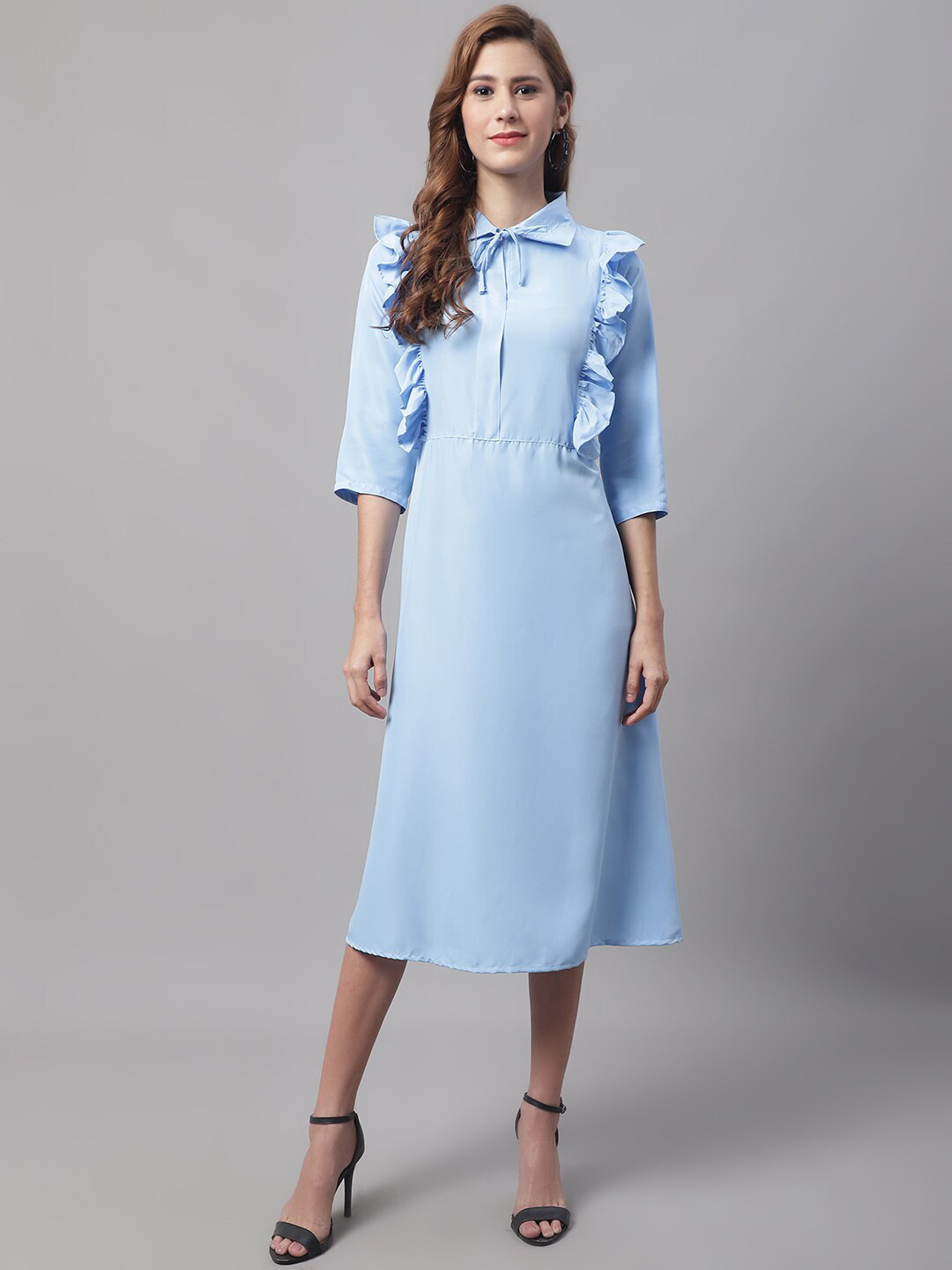 Buy Enchanted Drapes Crepe A Line Midi Dress - Dresses for Women ...