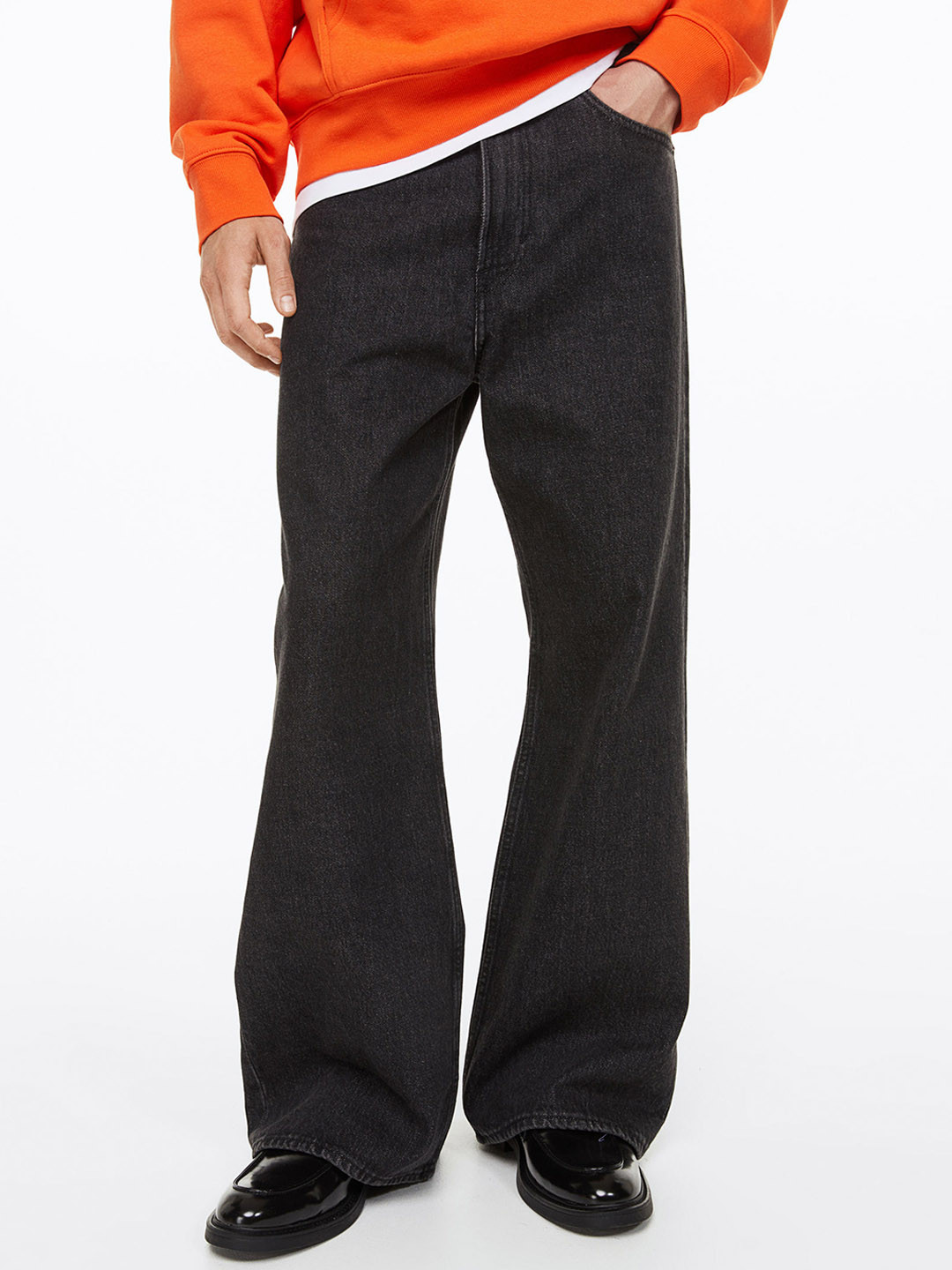 Buy H&M Men Pure Cotton Loose Bootcut Jeans - Jeans for Men 21559942 ...