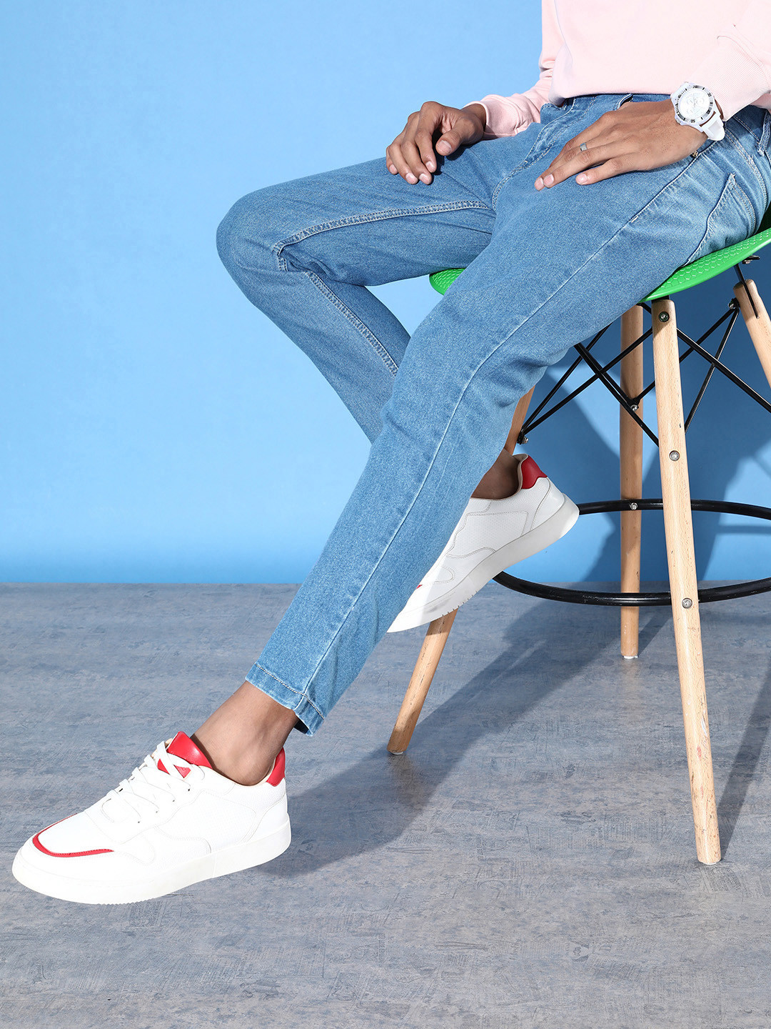 Buy Kook N Keech Men Light Blue Slim Fit Cropped Jeans - Jeans for Men ...