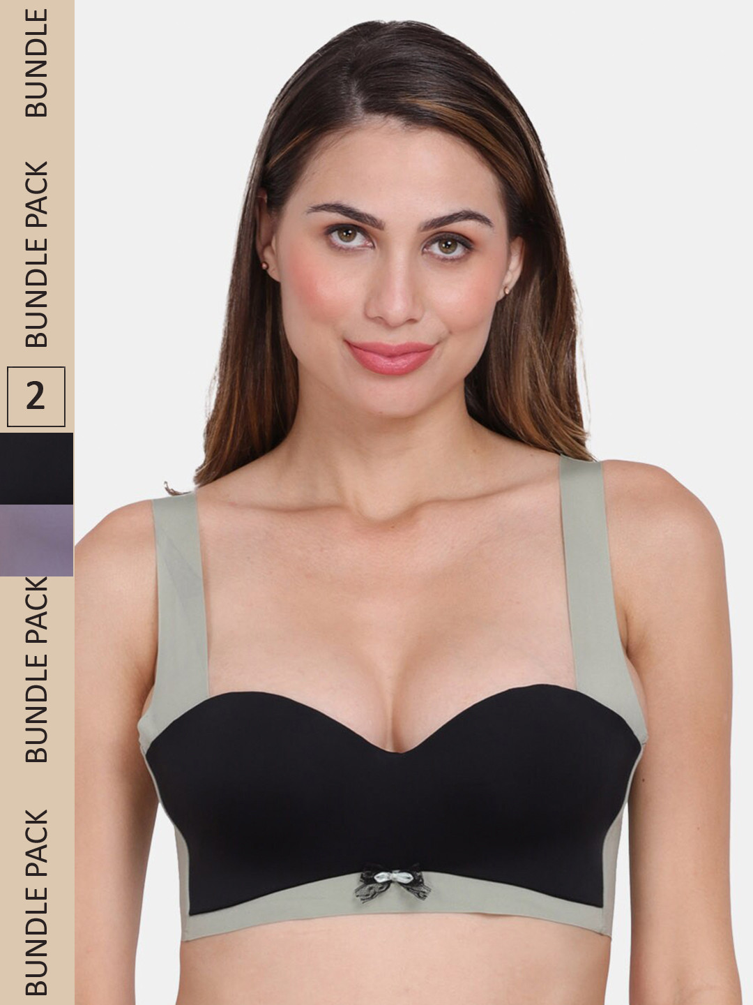 Buy Amour Secret Pack Of 2 Colourblocked Push Up Bra Underwired Lightly Padded - Bra for Women ...
