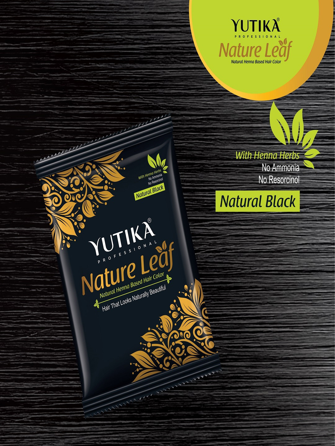 Buy YUTIKA Set Of 8 Sachets Nature Leaf Henna Based Hair Color 30 Gm ...