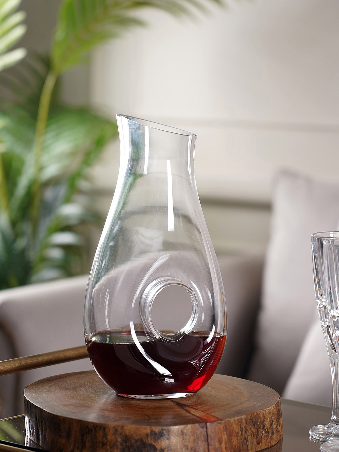 Buy Pure Home And Living Crystal Clear Transparent Glass Slanting Wine ...