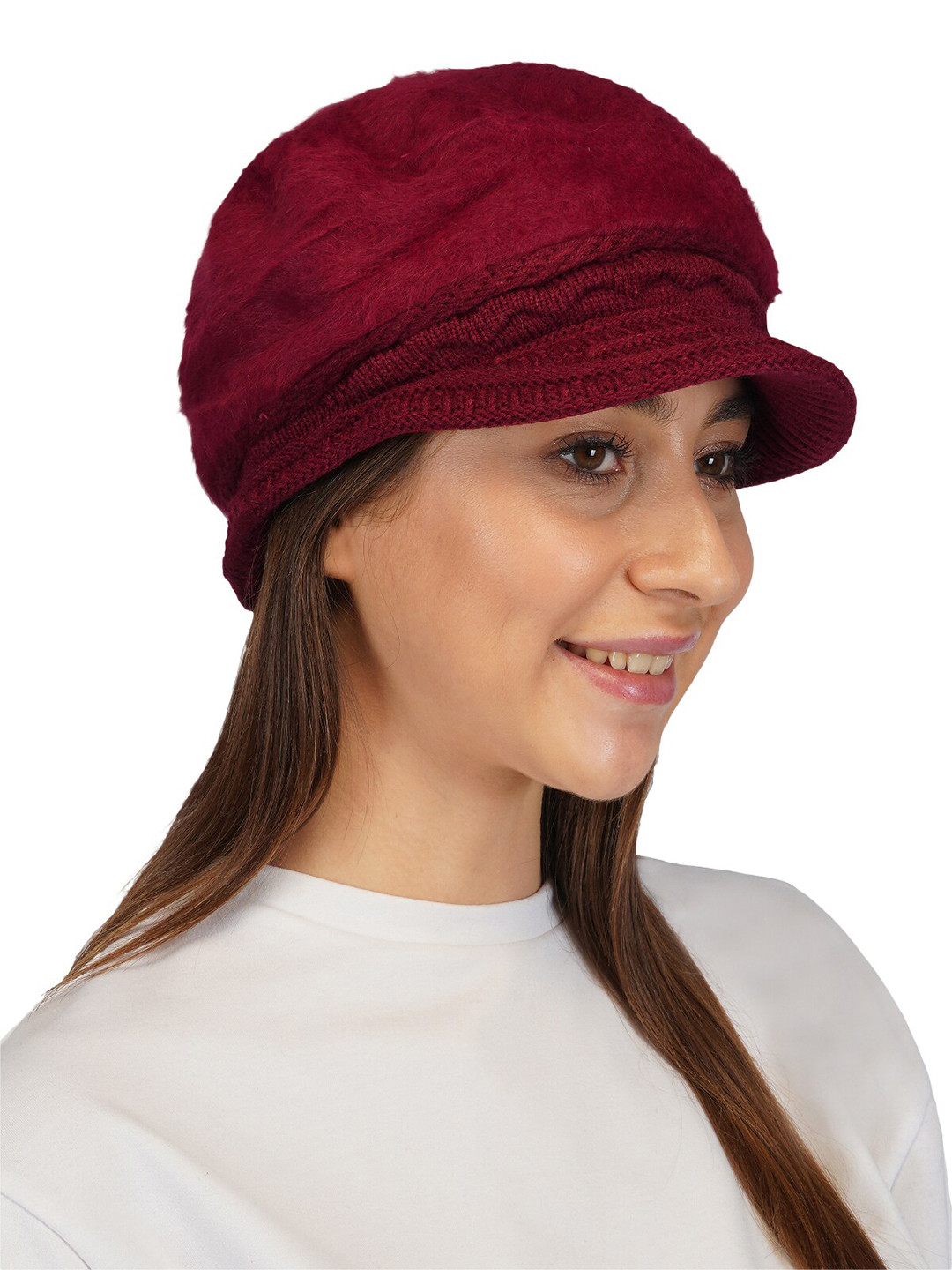 Buy ISWEVEN Women Woolen Winter Visor Cap - Caps for Women 21578672 ...