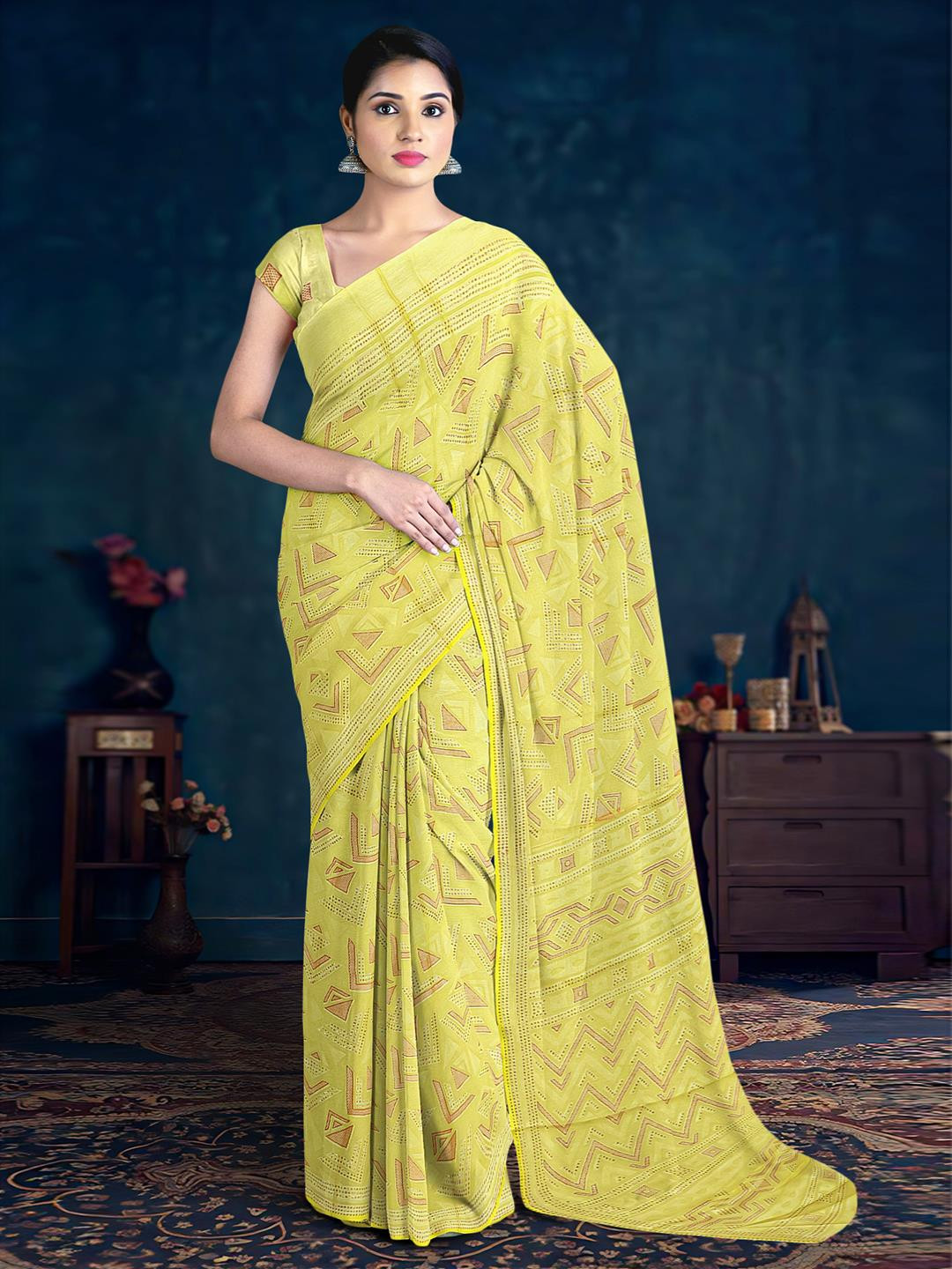 Buy Kalamandir Abstract Printed Saree - Sarees for Women 21581248 | Myntra