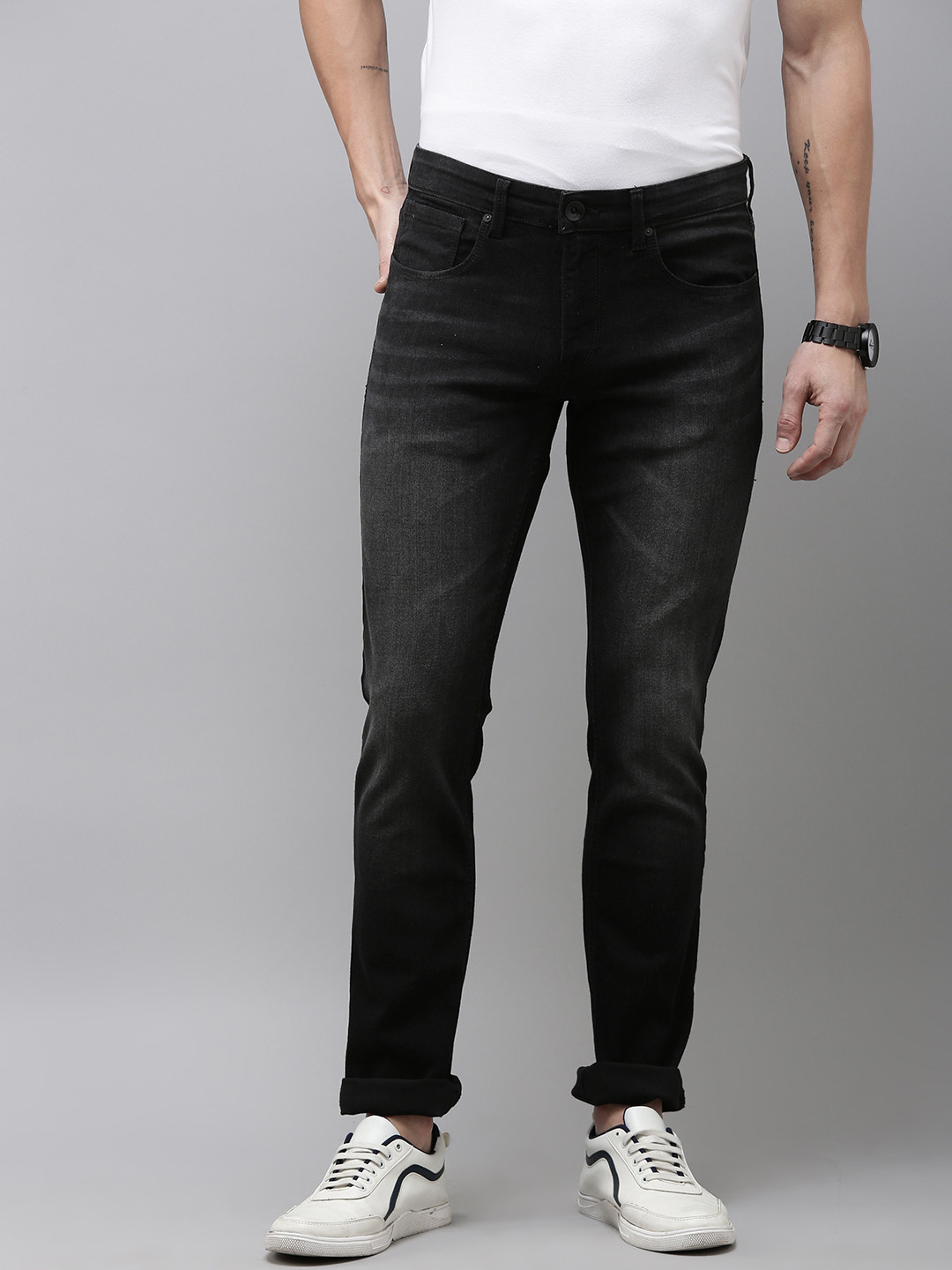 Buy Pepe Jeans Men Vapour Slim Fit Light Fade Stretchable Jeans - Jeans ...