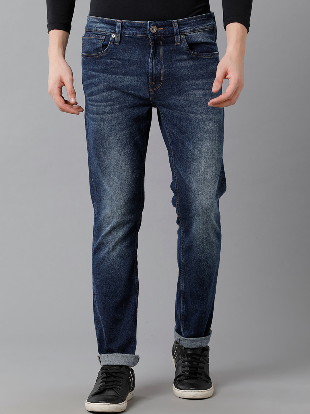 Buy Voi Jeans Men Mid Rise Heavy Fade Stretchable Jeans - Jeans for Men ...