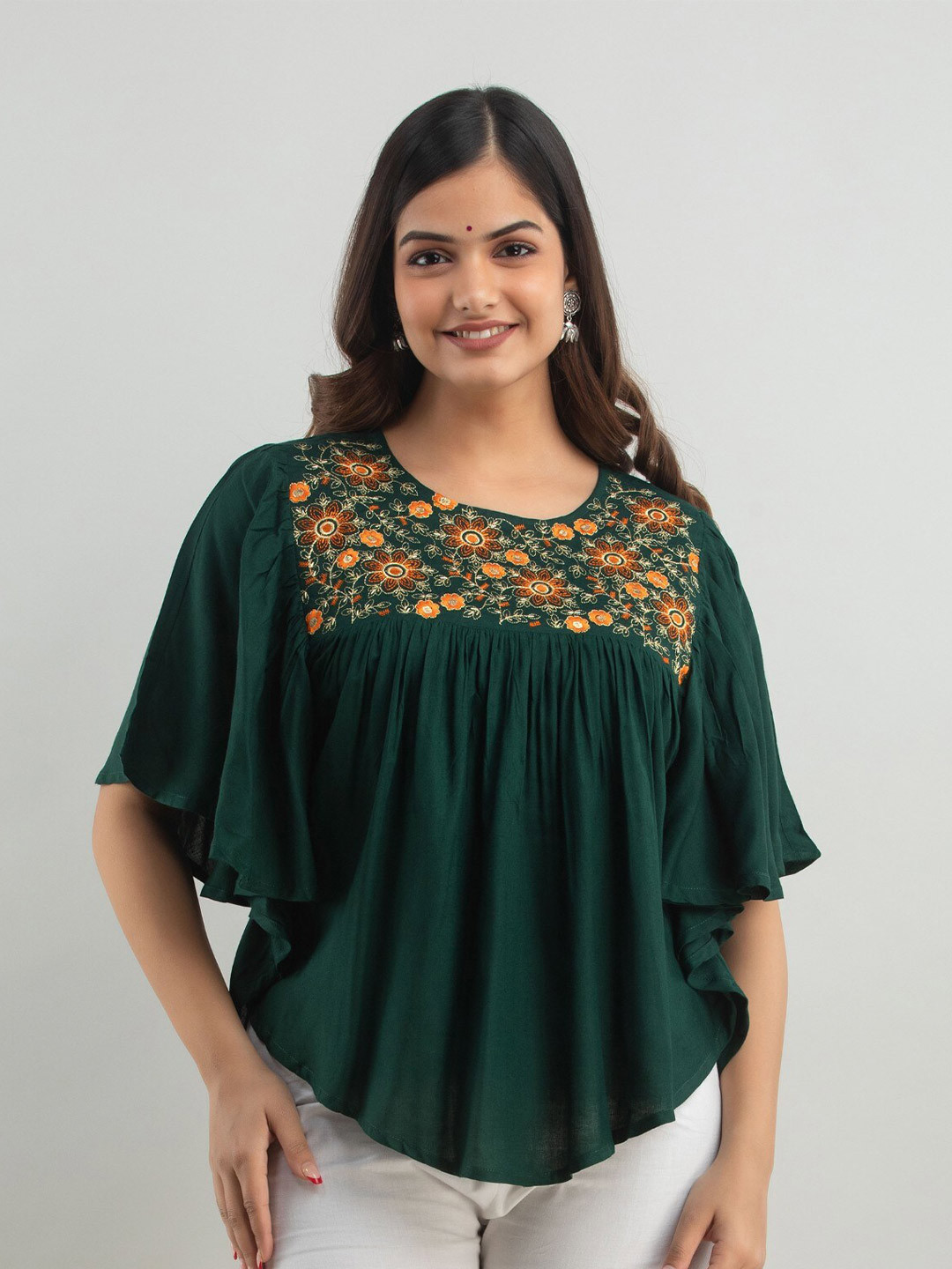 Buy Women Touch Embroidered Top - Tops for Women 21586642 | Myntra
