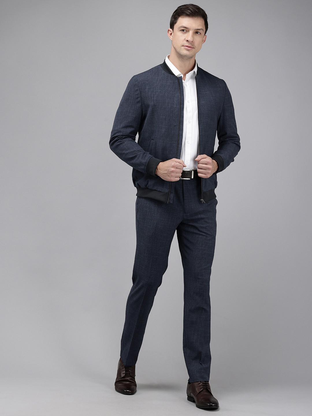 Buy Park Avenue Self Design Neo Fit 2 Piece Formal Suits - Suits for ...