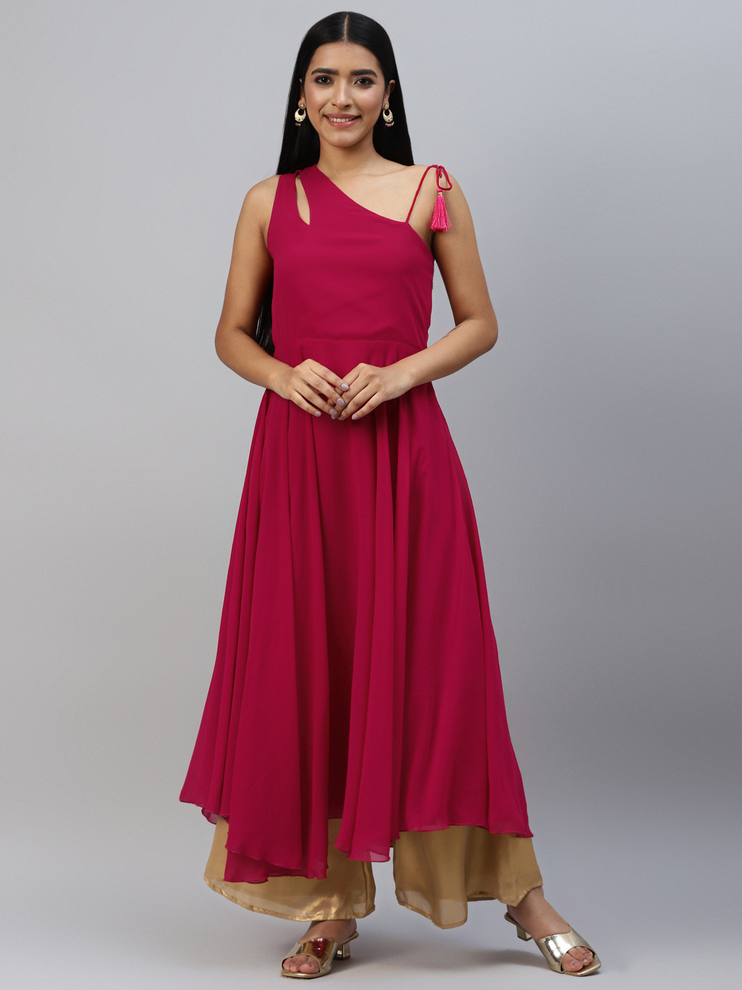 Buy Poshak Hub Women Georgette Anarkali Kurta - Kurtas for Women ...