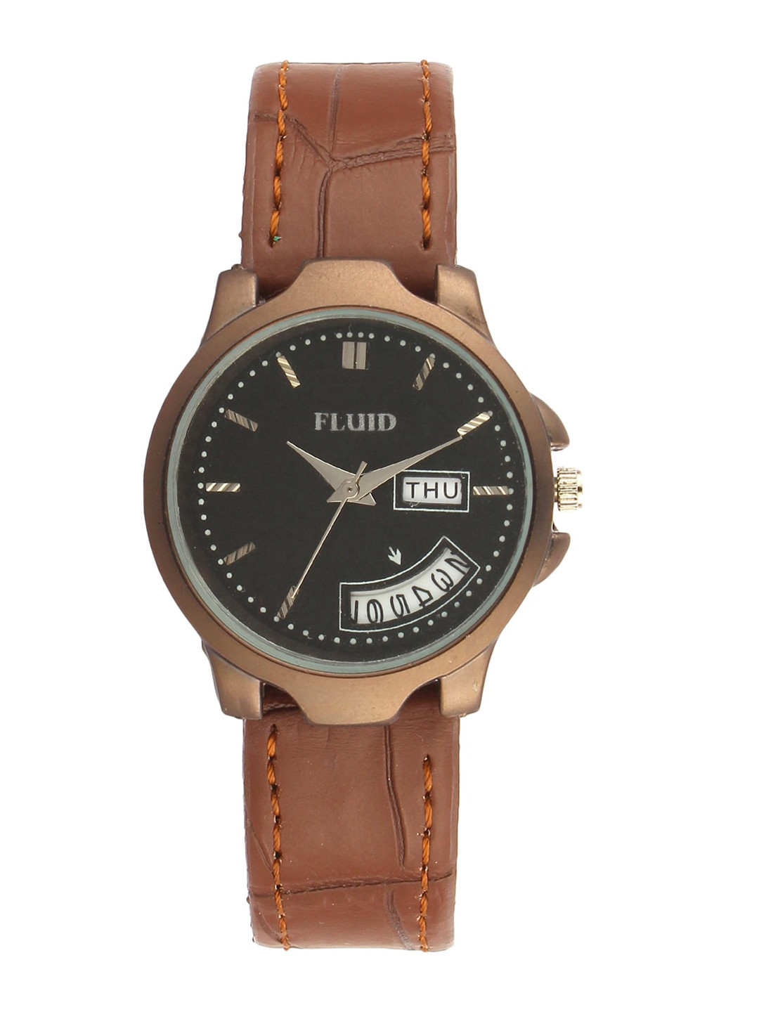 Buy FLUID Women Leather Straps Analogue Watch FL23 773L BK01 - Watches ...