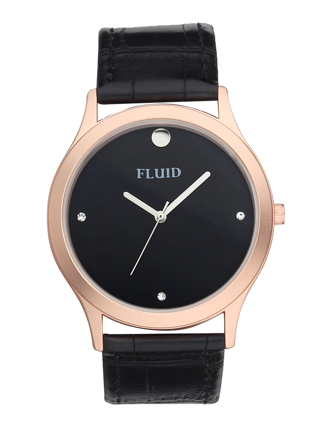 Buy FLUID Men Embellished Dial & Leather Straps Analogue Watch FL23 ...
