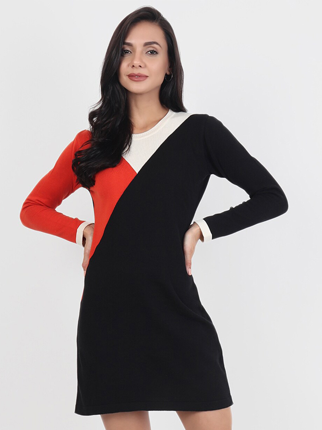 Buy JoE Hazel Colourblocked Sheath Cotton Dress - Dresses for Women ...