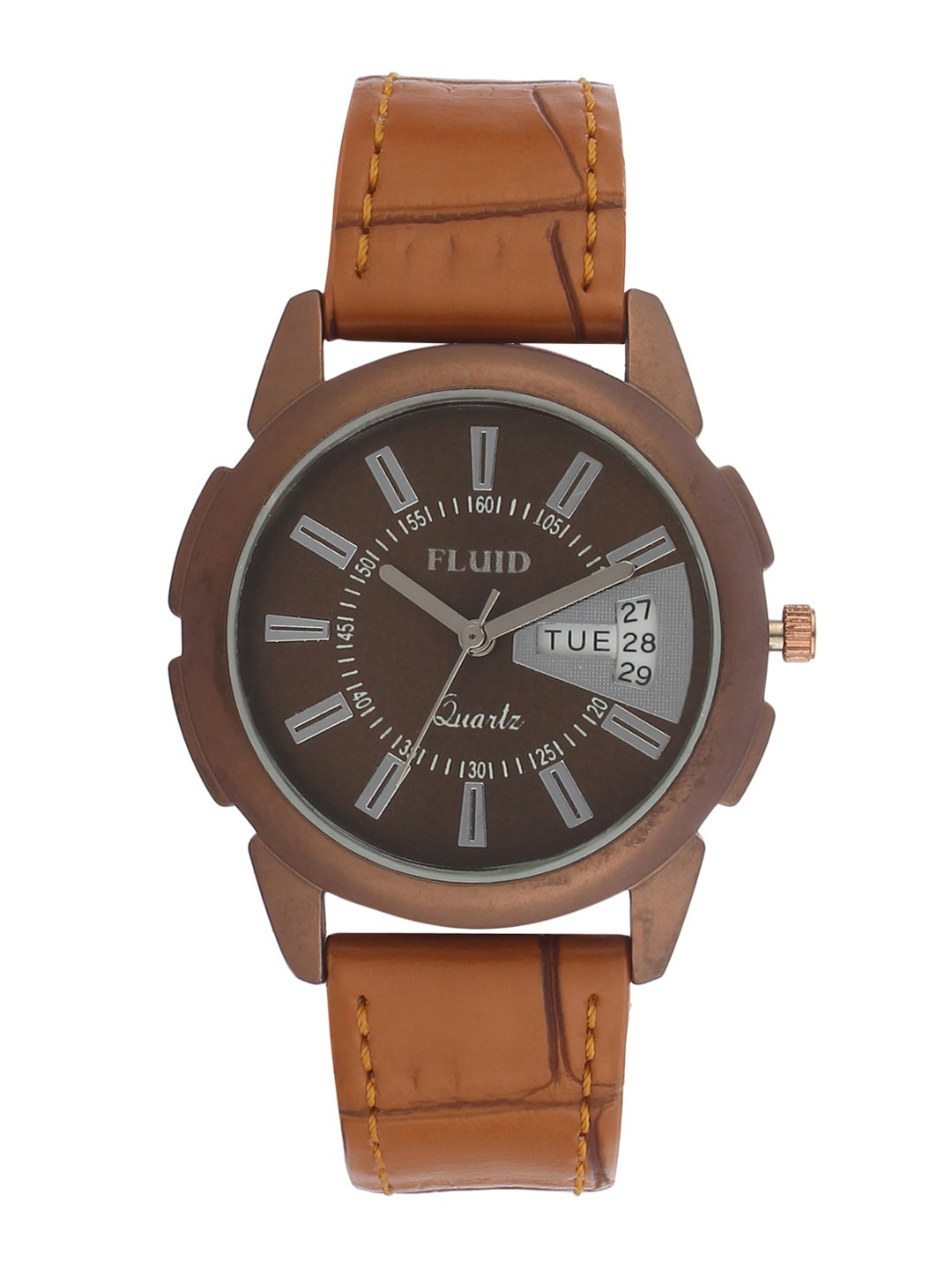 Buy FLUID Women Leather Textured Straps Analogue Watch FL23 741L BR01 ...