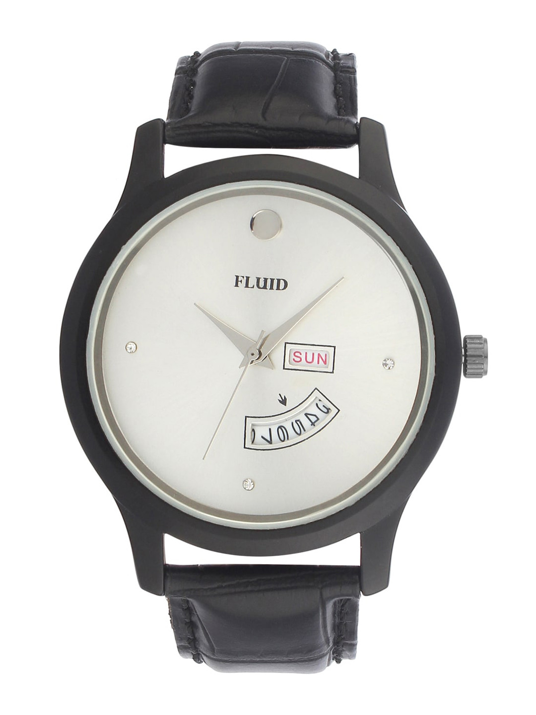 Buy FLUID Men Embellished Dial & Leather Straps Analogue Watch(FL23 ...