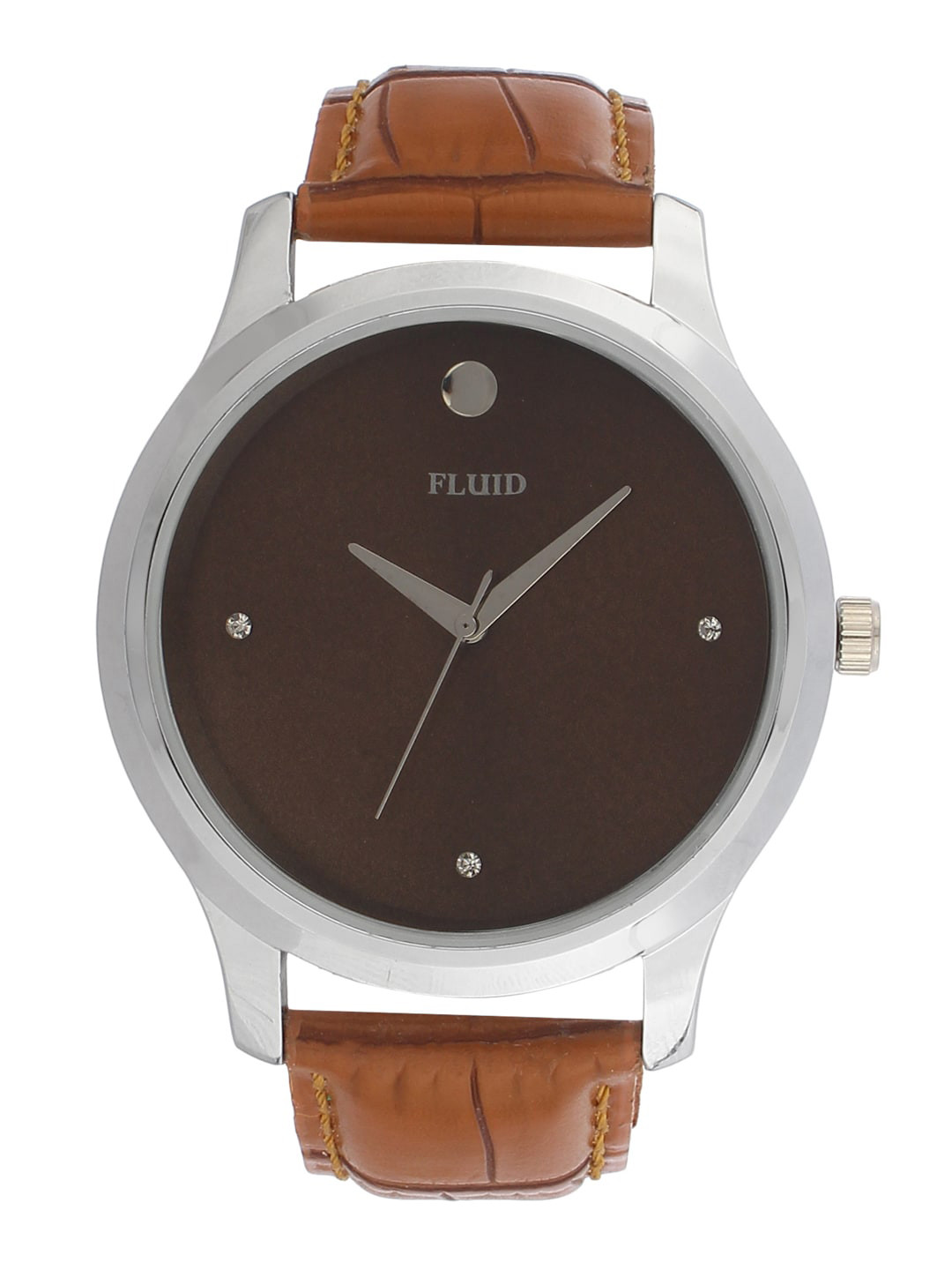 Buy FLUID Men Leather Textured Straps Analogue Watch FL23 737G TN01 ...