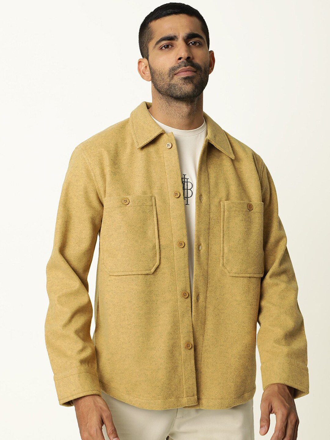 Buy RARE RABBIT Men Solid Spread Collar Tailored Jacket - Jackets for ...