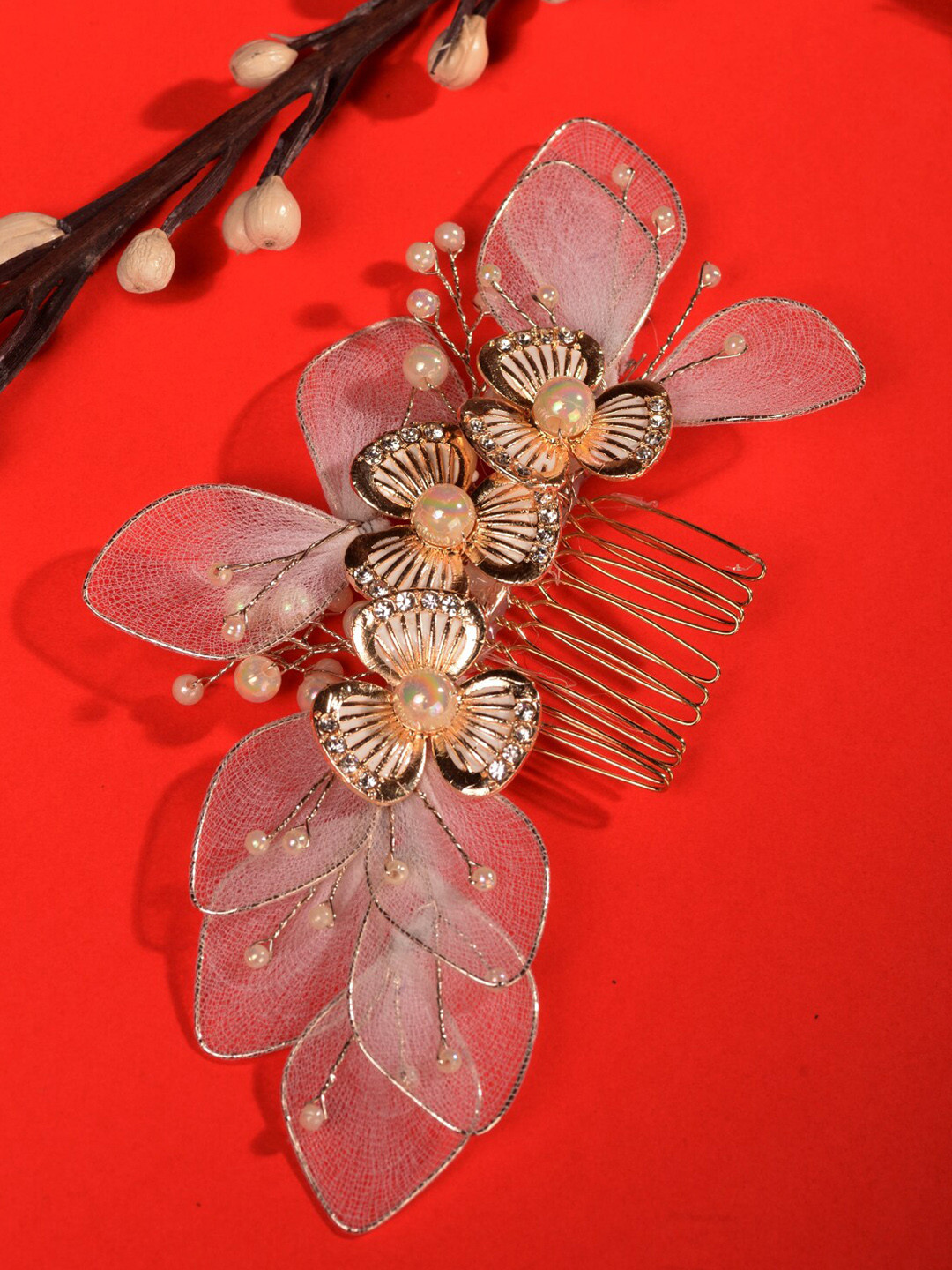 Buy Saraf RS Jewellery Women Beaded Comb Pin - Hair Accessory for Women ...