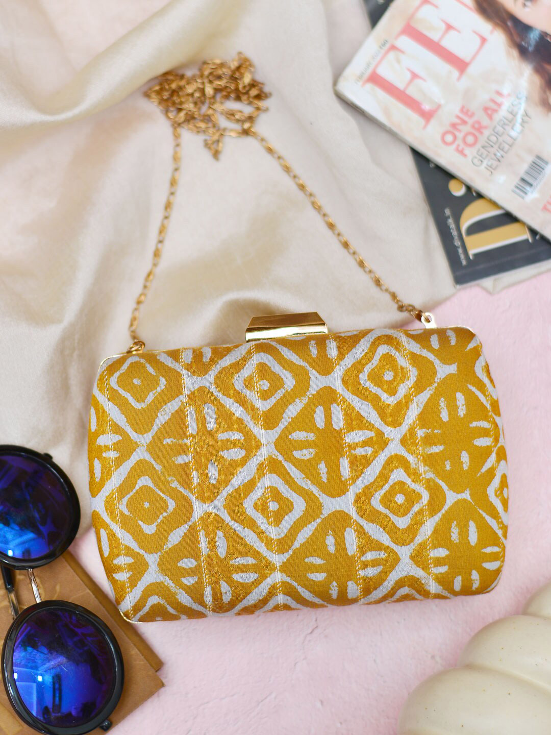 Buy ARTKLIM Women Printed Fabric Shoulder Strap Box Clutch - Clutches ...