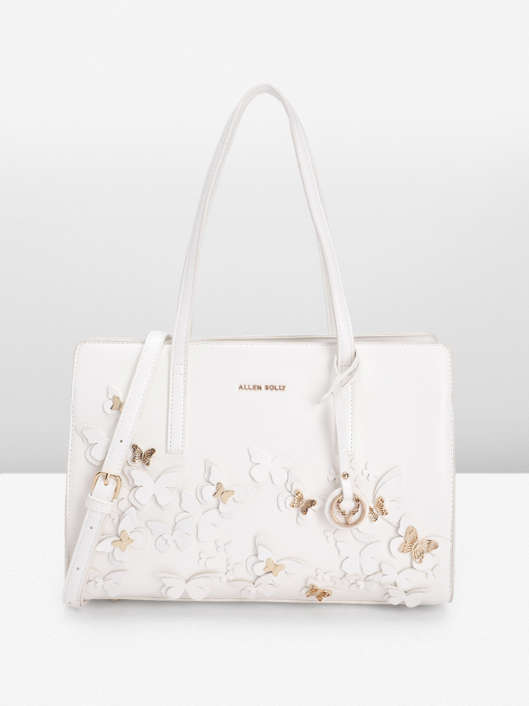 Buy Allen Solly Embellished Structured Shoulder Bag With Butterfly ...