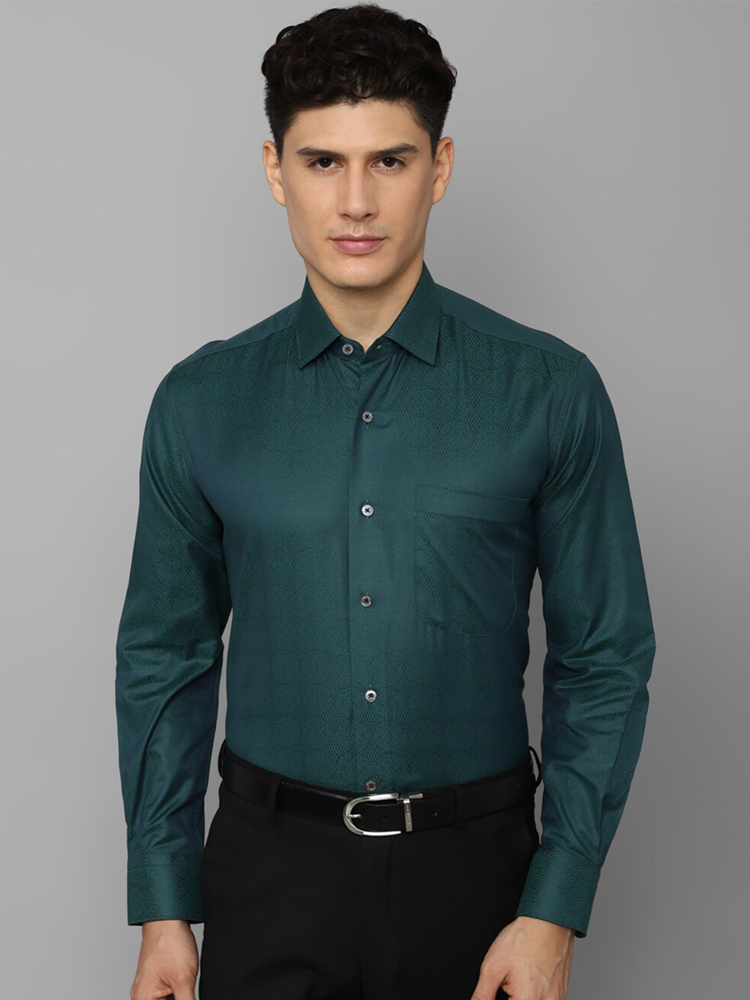 Buy Luxure By Louis Philippe Men Slim Fit Cotton Formal Shirt - Shirts ...