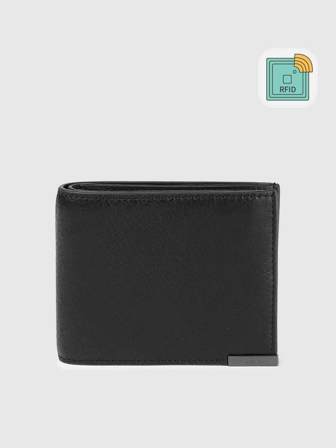 Buy Calvin Klein Men Animal Textured Leather Two Fold Wallet With RFID ...