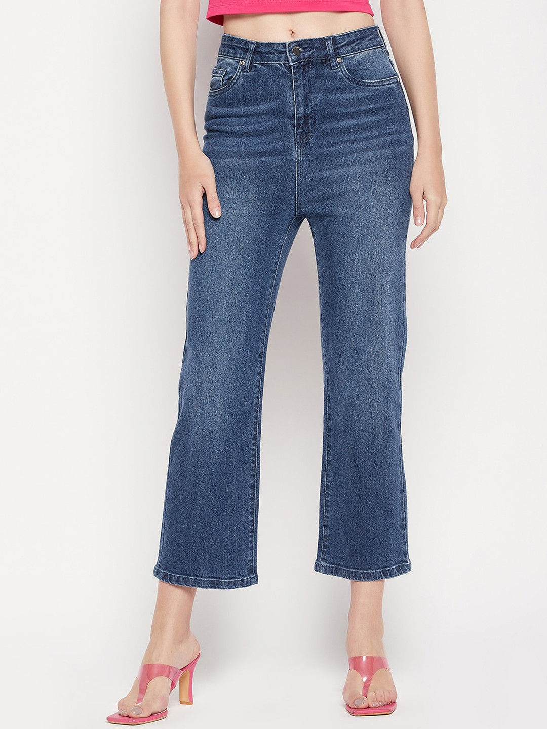 Buy Madame Women Light Fade Straight Fit Cotton Jeans - Jeans for Women ...